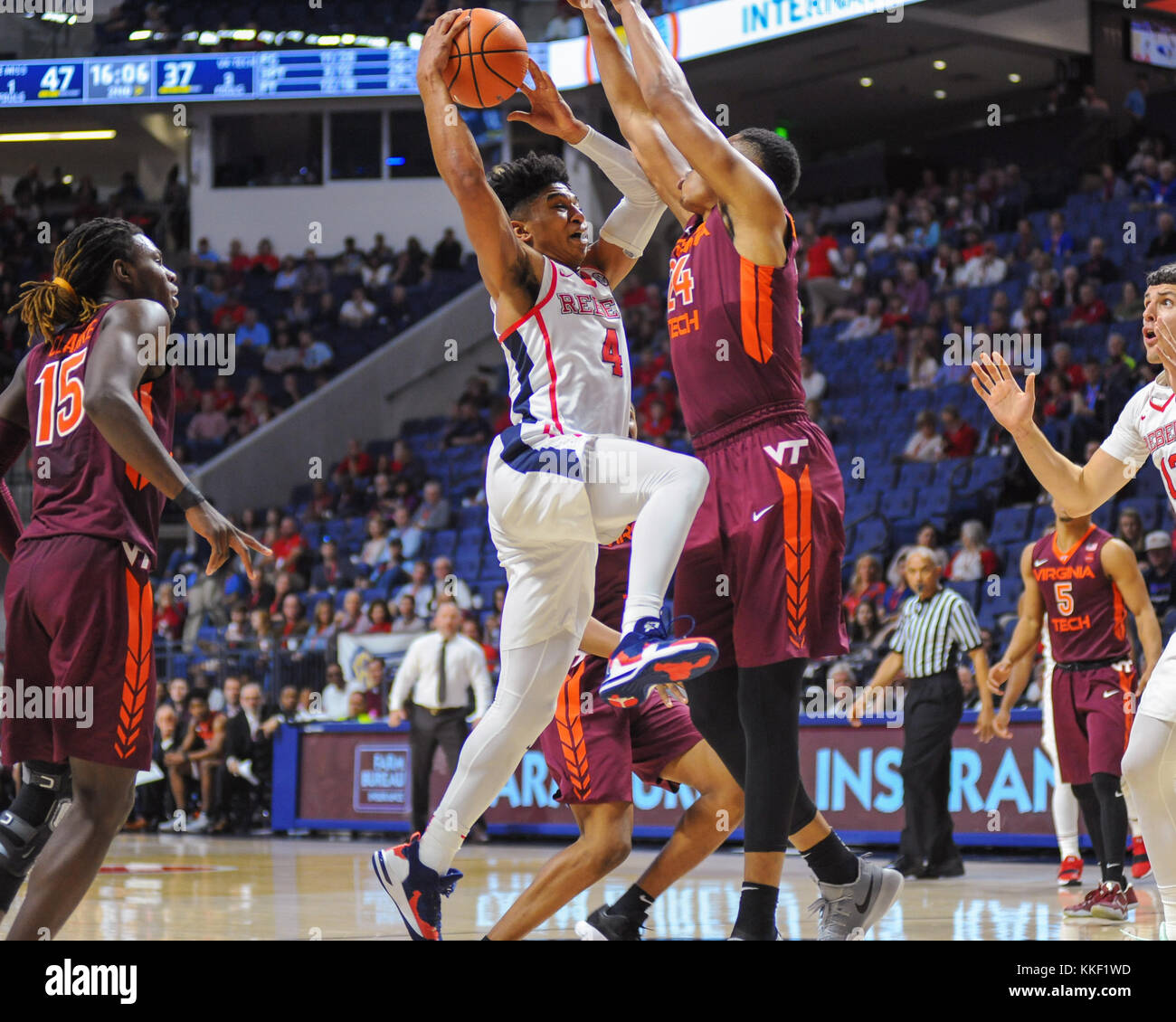 December 2, 2017; Oxford, MS, USA; Ole' Miss, BREEIN TYREE (4), drives ...