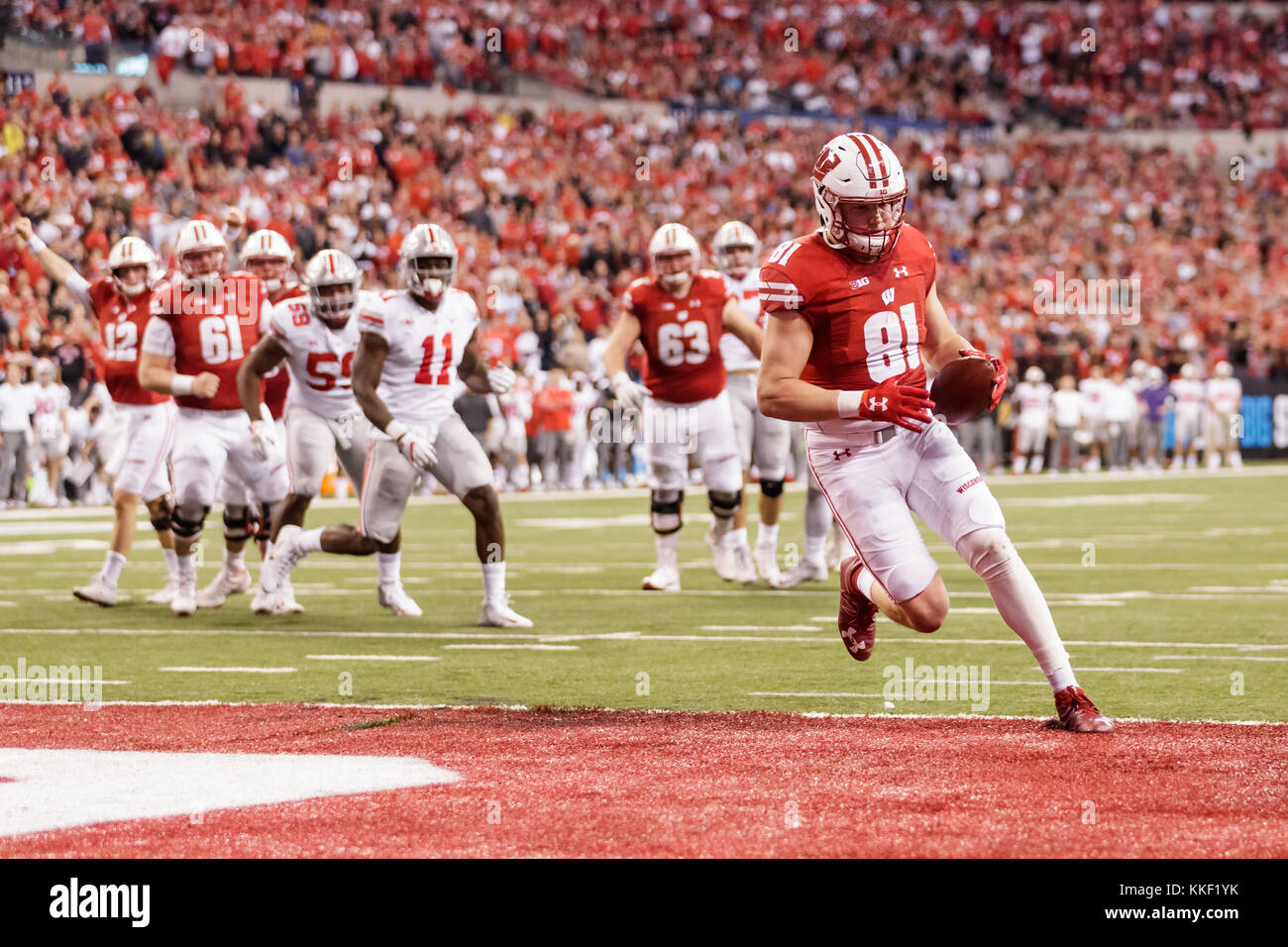 December 2nd, 2017: Wisconsin Badgers tight end Troy Fumagalli (81 ...