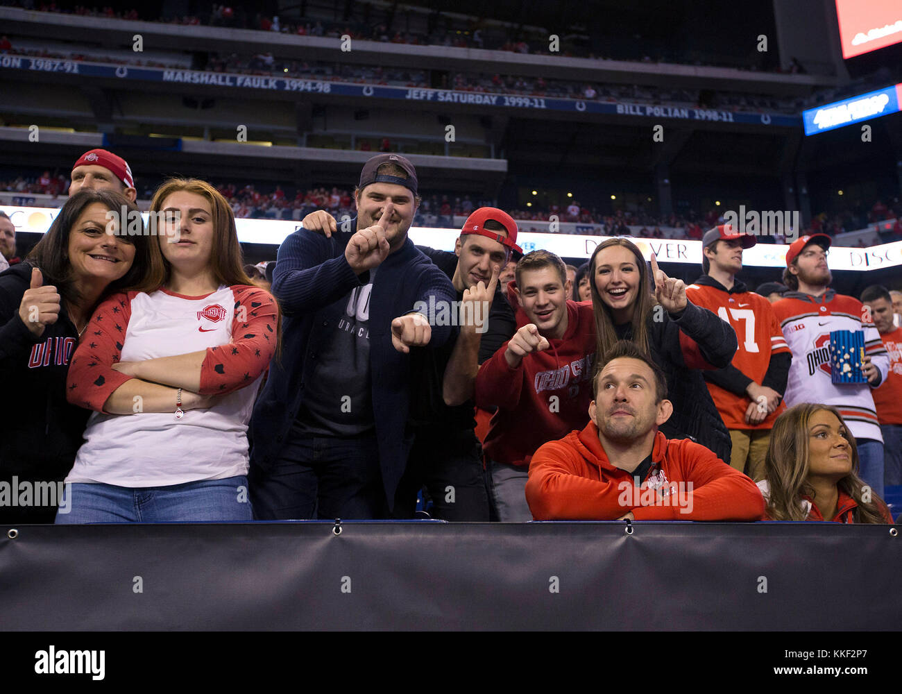 December 02, 2017: Ohio State fans during NCAA Football game action ...