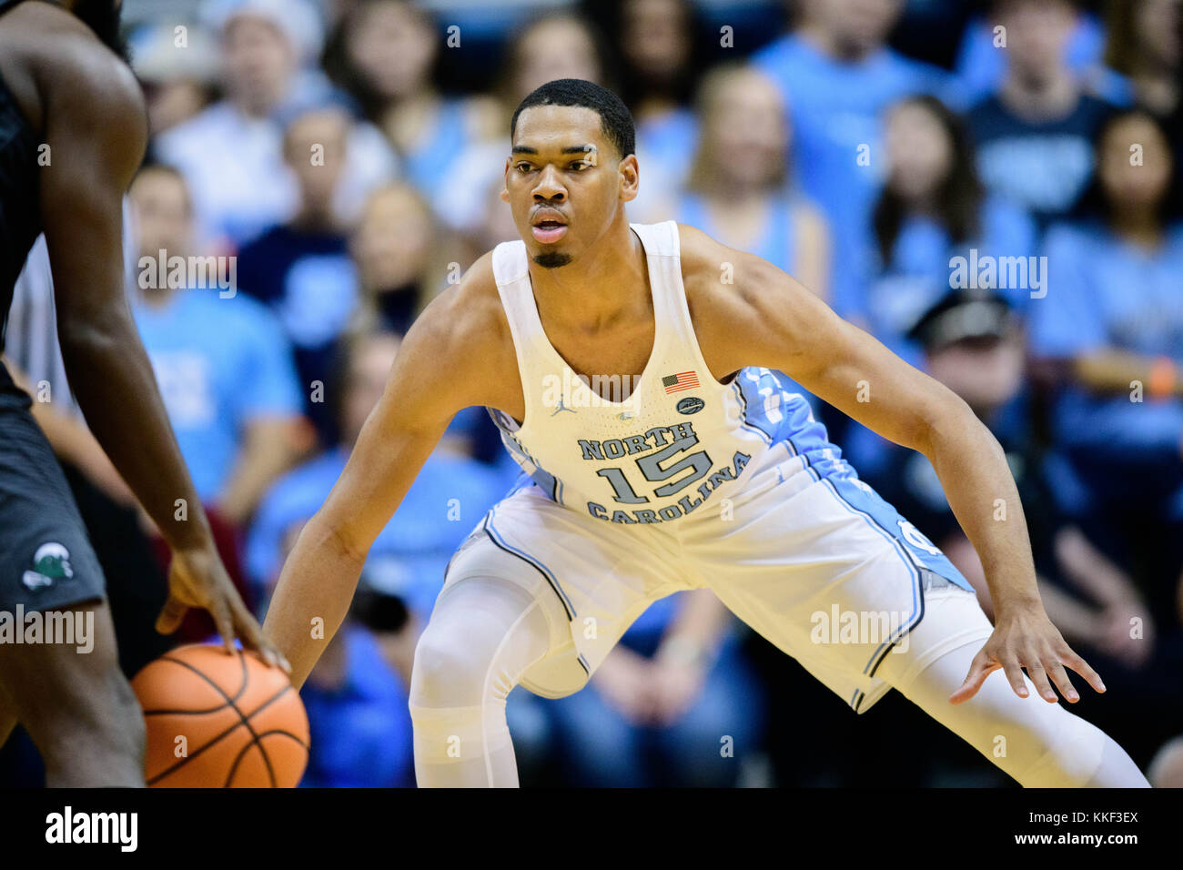 North Carolina forward Garrison Brooks (15) during the NCAA College ...