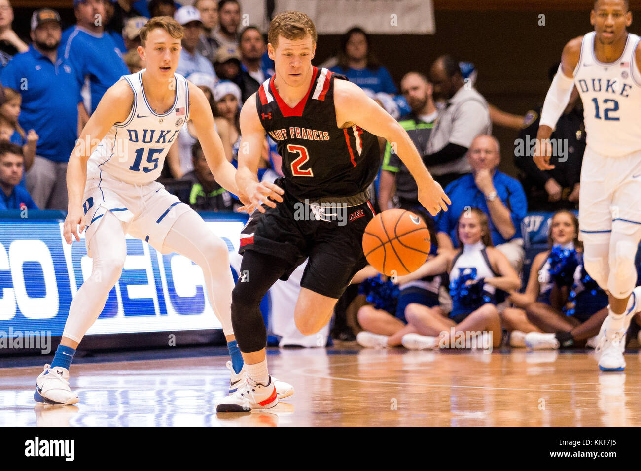 Durham, NC, USA. 5th Dec, 2017. St. Francis (Pa) guard Scott Meredith ...