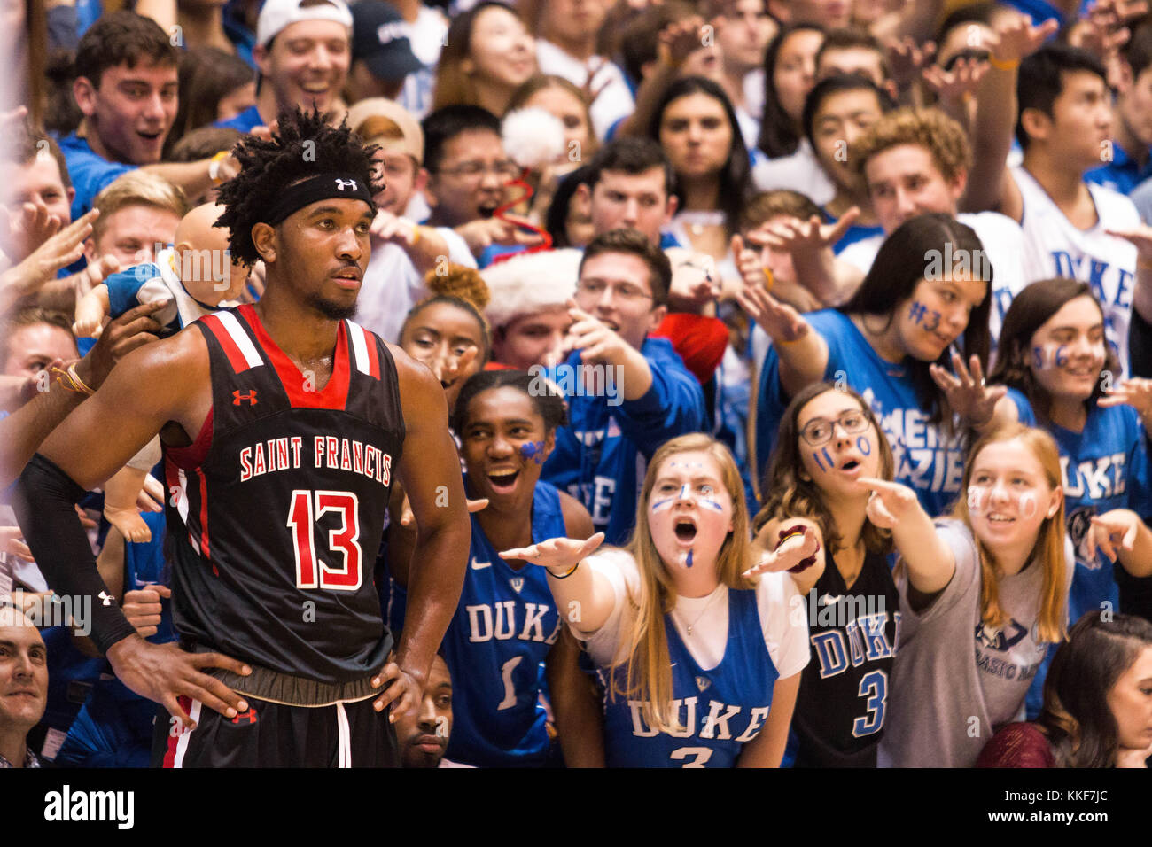 Durham, NC, USA. 5th Dec, 2017. St. Francis (Pa) guard Keith Braxton ...
