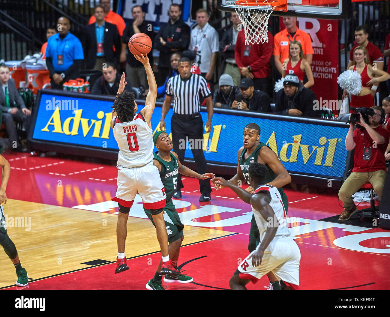 Piscataway, New Jersey, USA. 6th Dec, 2017. Rutgers guard Geo Baker (00 ...