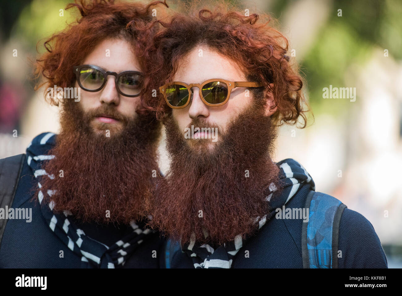 Milan, Italy - September 22, 2017: Famous twins, Fabrizio and Valerio ...