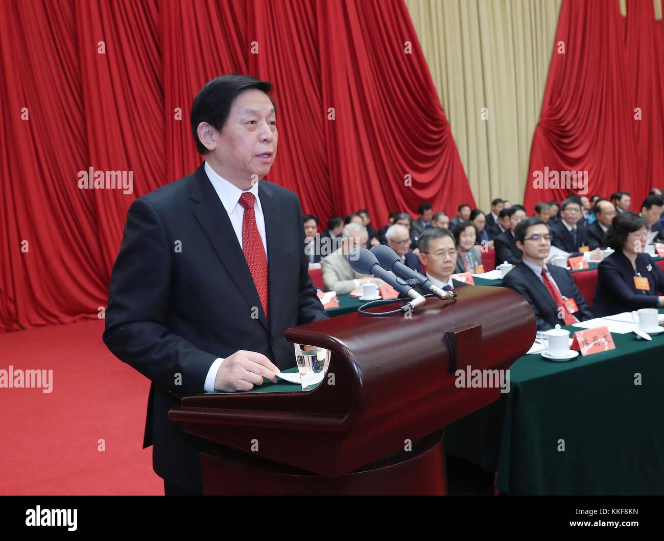 Beijing, China. 6th Dec, 2017. Li Zhanshu, member of the Standing ...