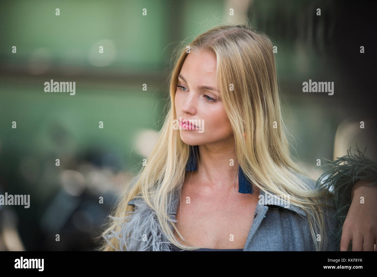 Milan, Italy - September 22, 2017: Beautiful girls outside fashion ...