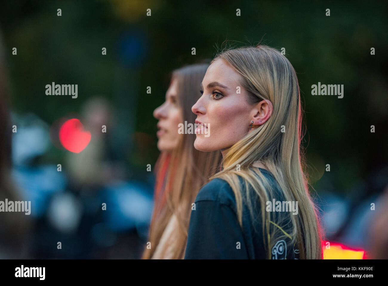 Milan, Italy - September 22, 2017: Beautiful girls outside fashion ...