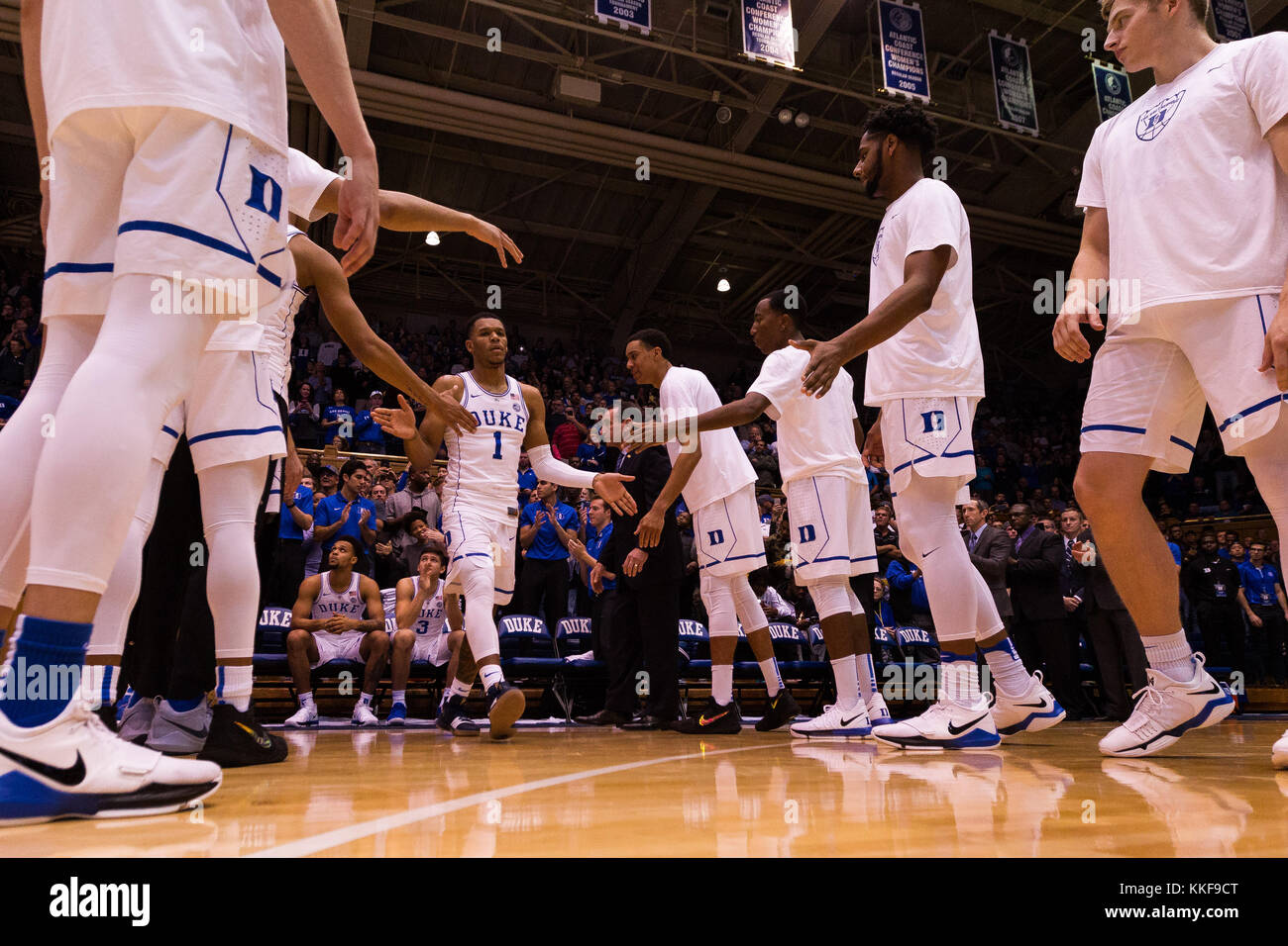 Durham, NC, USA. 5th Dec, 2017. Duke guard Trevon Duval (1) gets ...