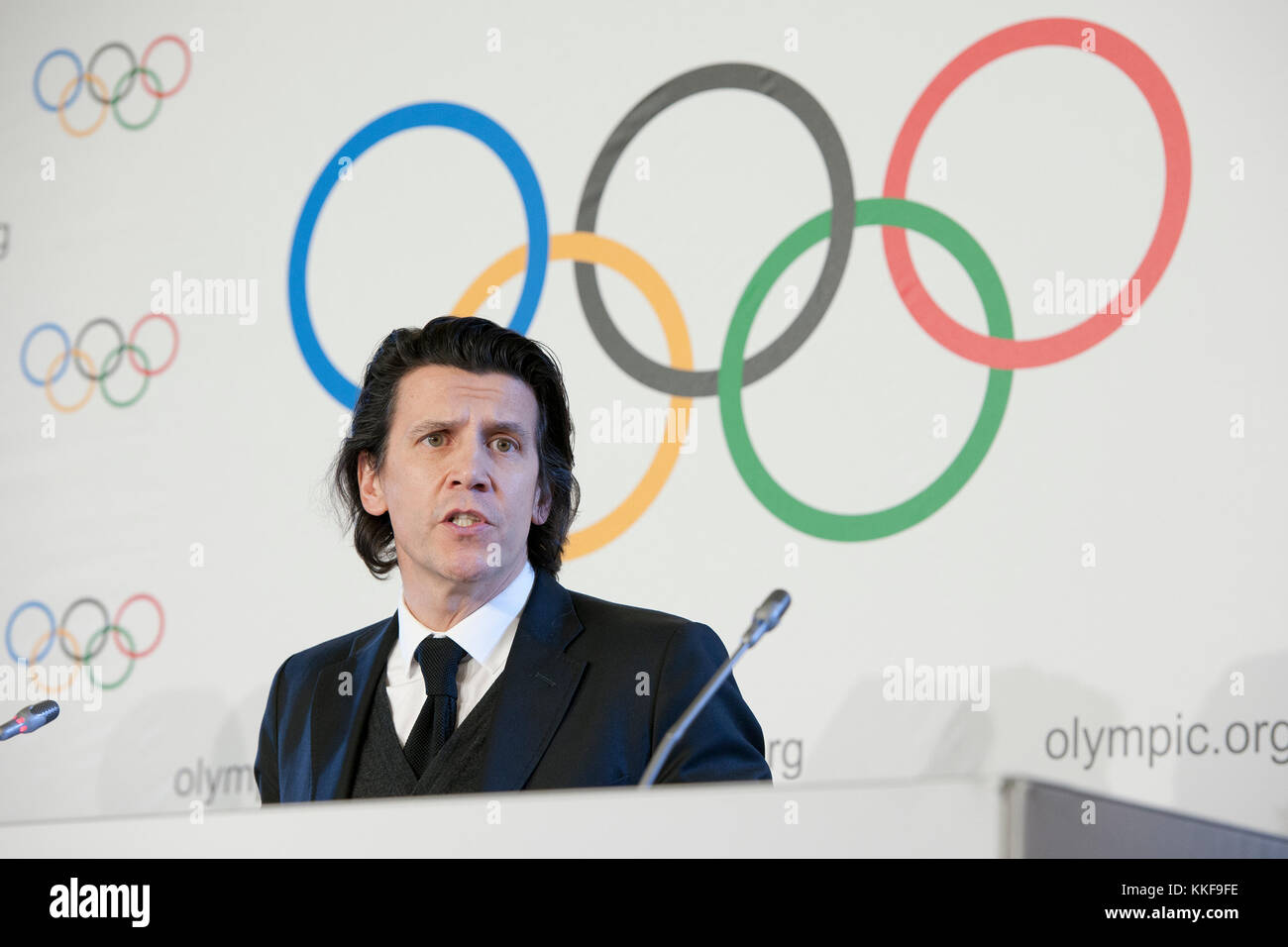 Lausanne. 7th Dec, 2017. Christophe Dubi, Olympic Games executive ... Lausanne. 7th Dec, 2017. Christophe Dubi, Olympic Games executive ...
