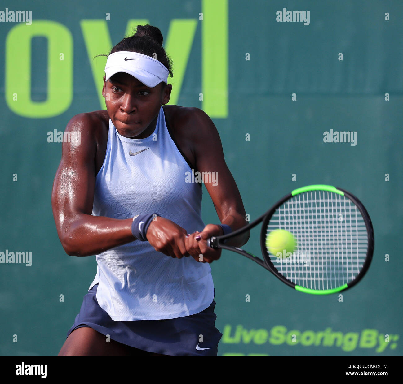 Plantation, Florida, USA. 06th Dec, 2017. Cori GAUFF (USA) plays in the ...
