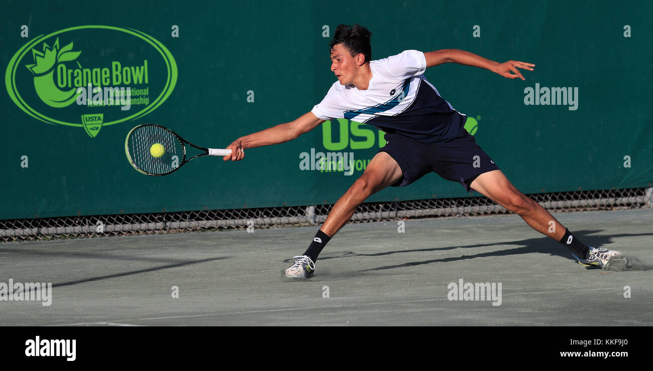 Plantation, Florida, USA. 06th Dec, 2017. Emilio NAVA (USA) plays in ...