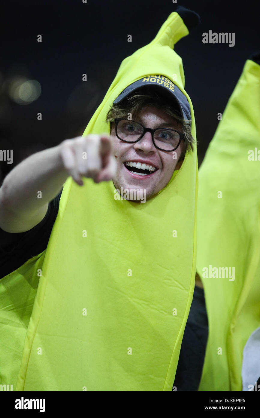 December 06, 2017: A Colorado fan dressed in a banana costume cheers on ...