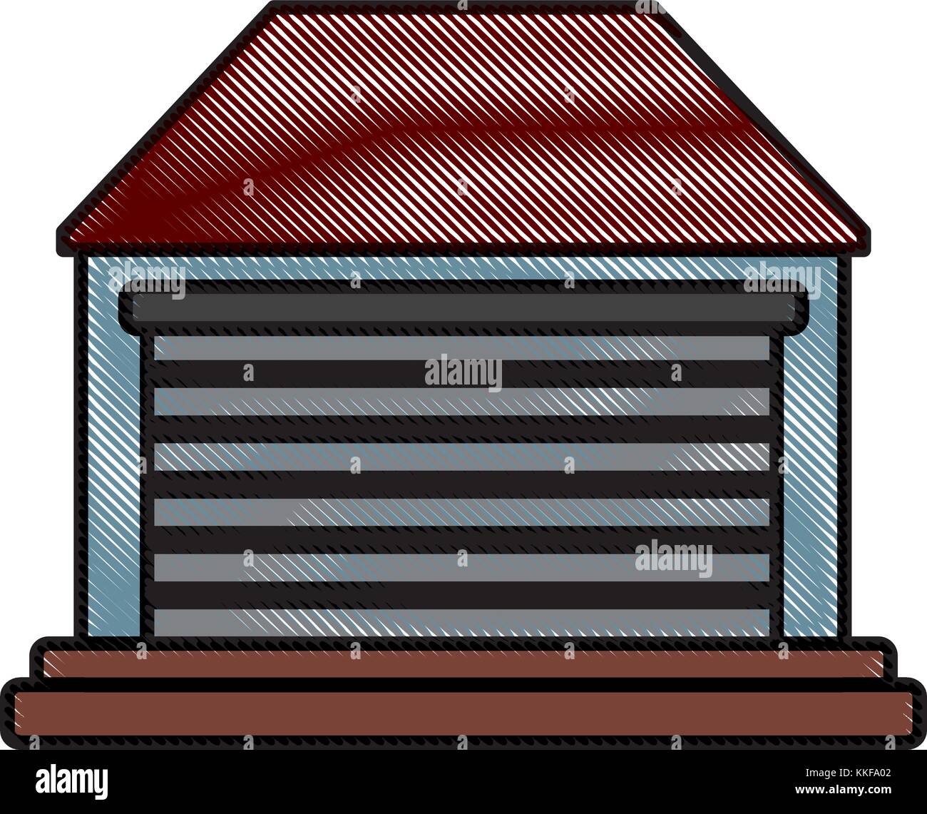 Inside interior garage Stock Vector Images - Alamy