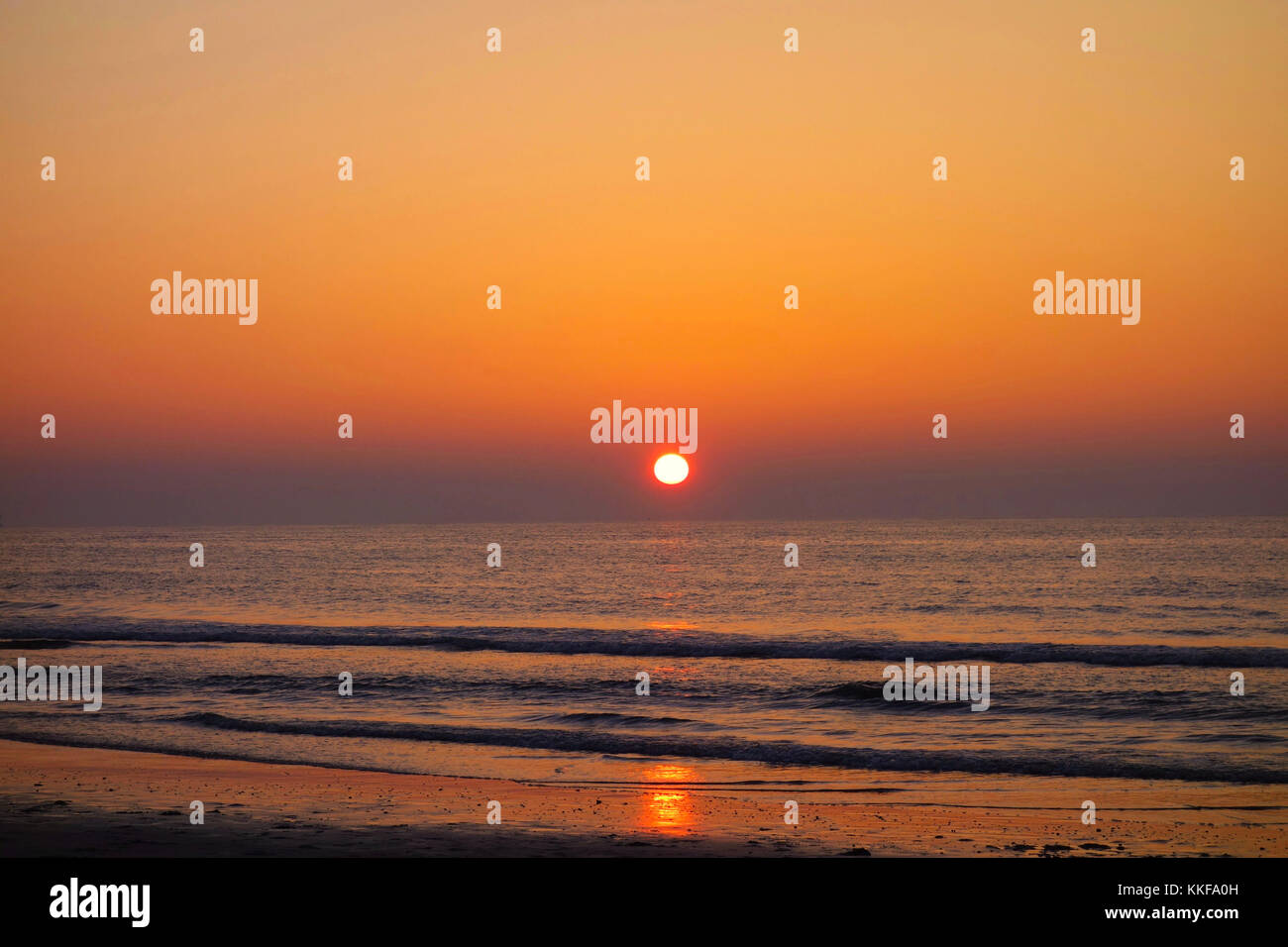Beautiful sundown at north sea coast of the Netherlands Stock Photo - Alamy