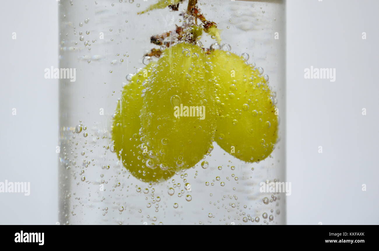 green grape in soda water Stock Photo - Alamy