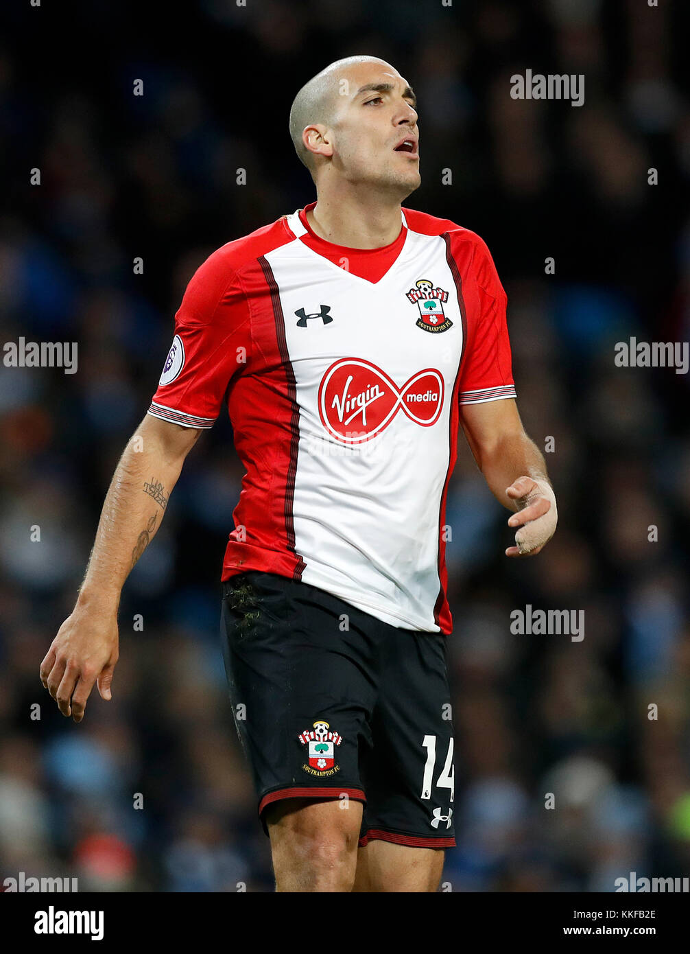 Southampton's Oriol Romeu during the Premier League match at the Etihad ...