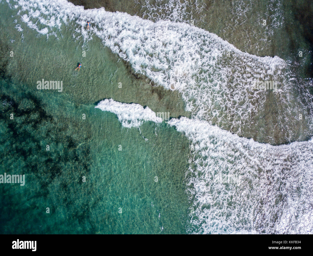 Aerial view of rocks on the sea. Overview of seabed seen from above ...