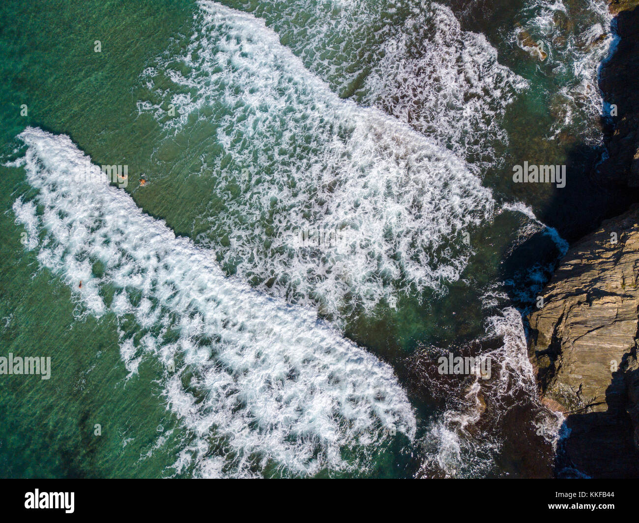 Aerial view of rocks on the sea. Overview of seabed seen from above ...