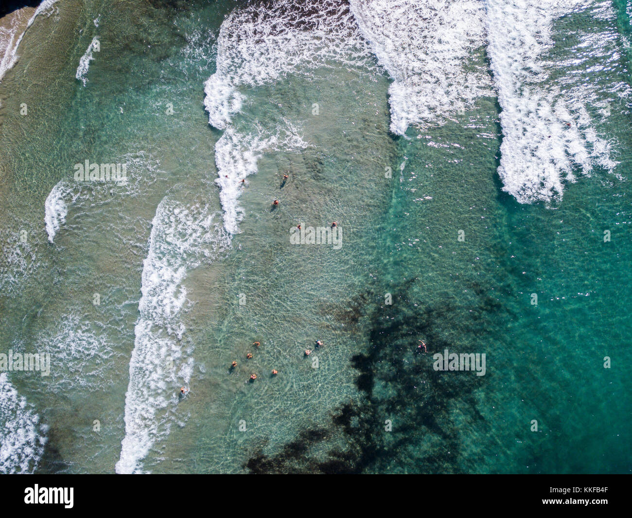 Aerial view of rocks on the sea. Overview of seabed seen from above ...