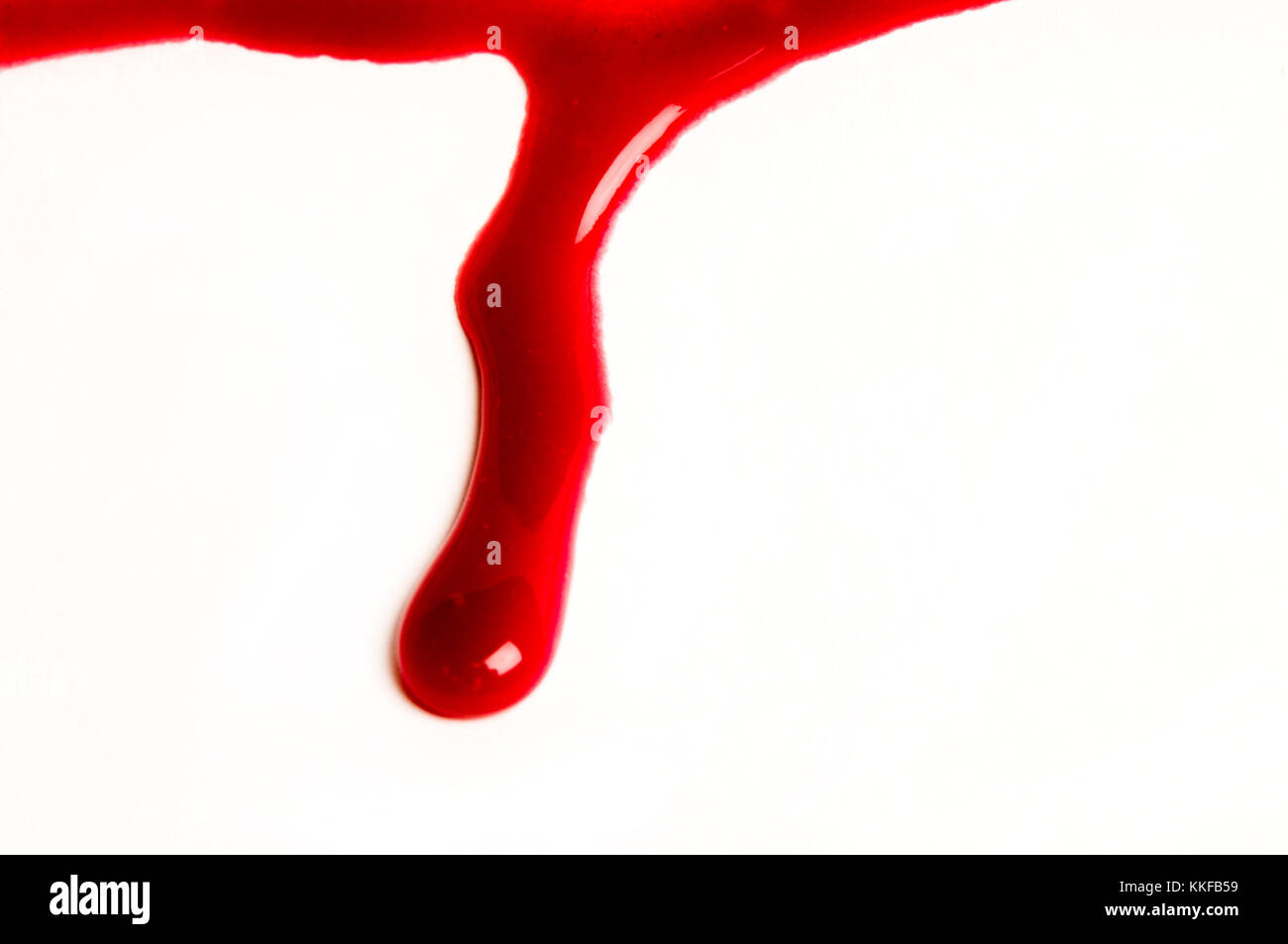 blood dripping down a white surface Stock Photo - Alamy