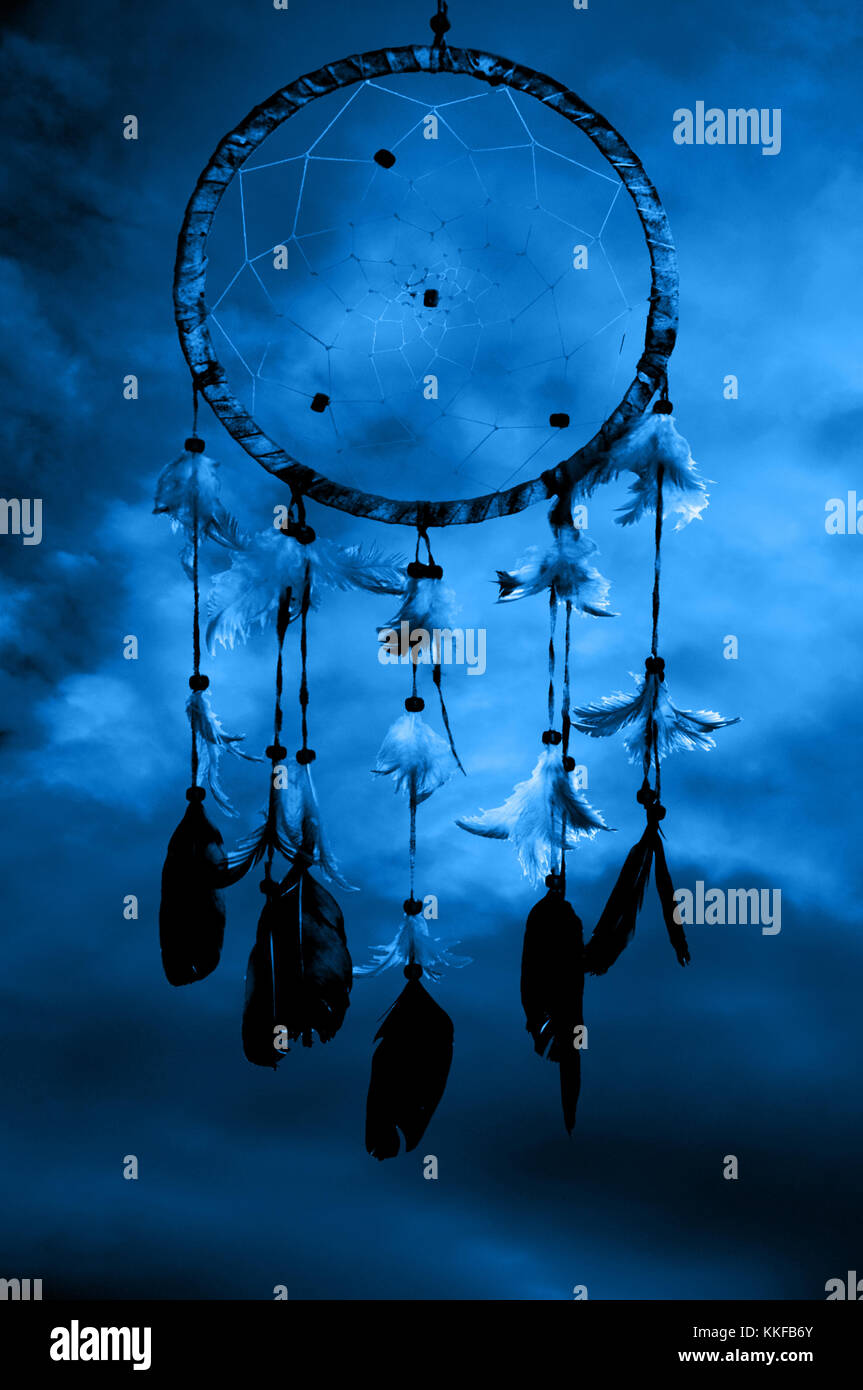 Native american dreamcatcher with blue sky Stock Photo - Alamy