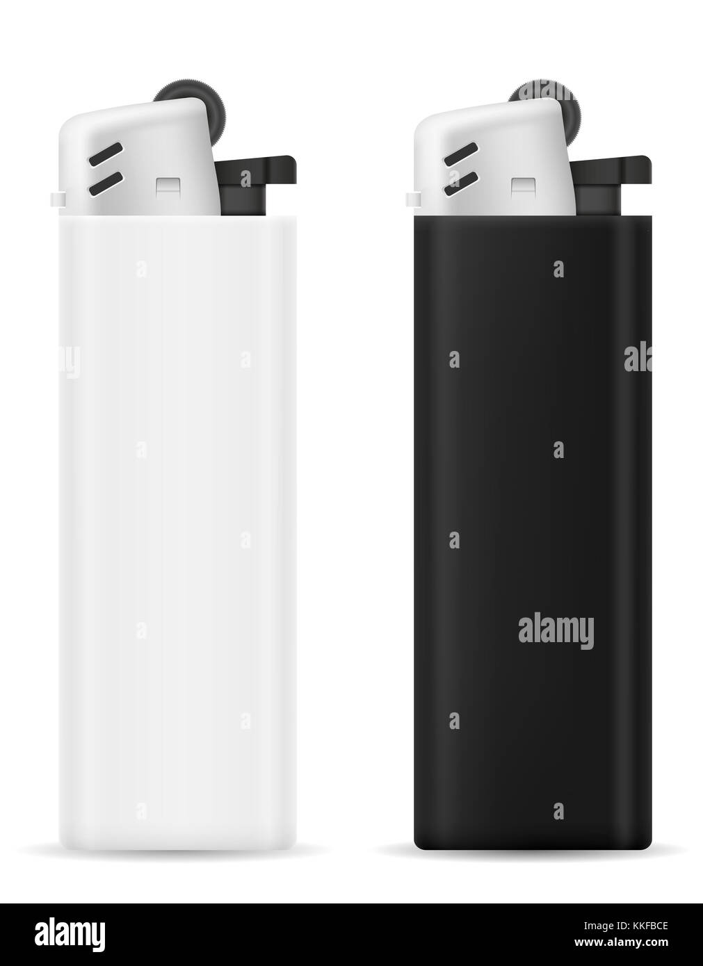 plastic disposable lighter vector illustration isolated on white ...