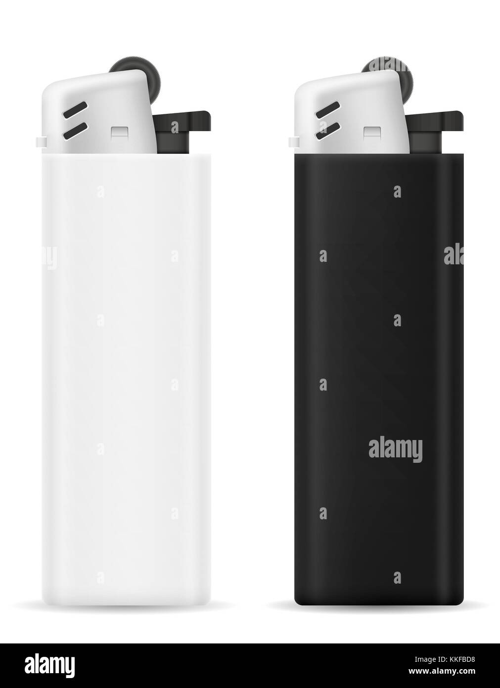 plastic disposable lighter vector illustration isolated on white ...