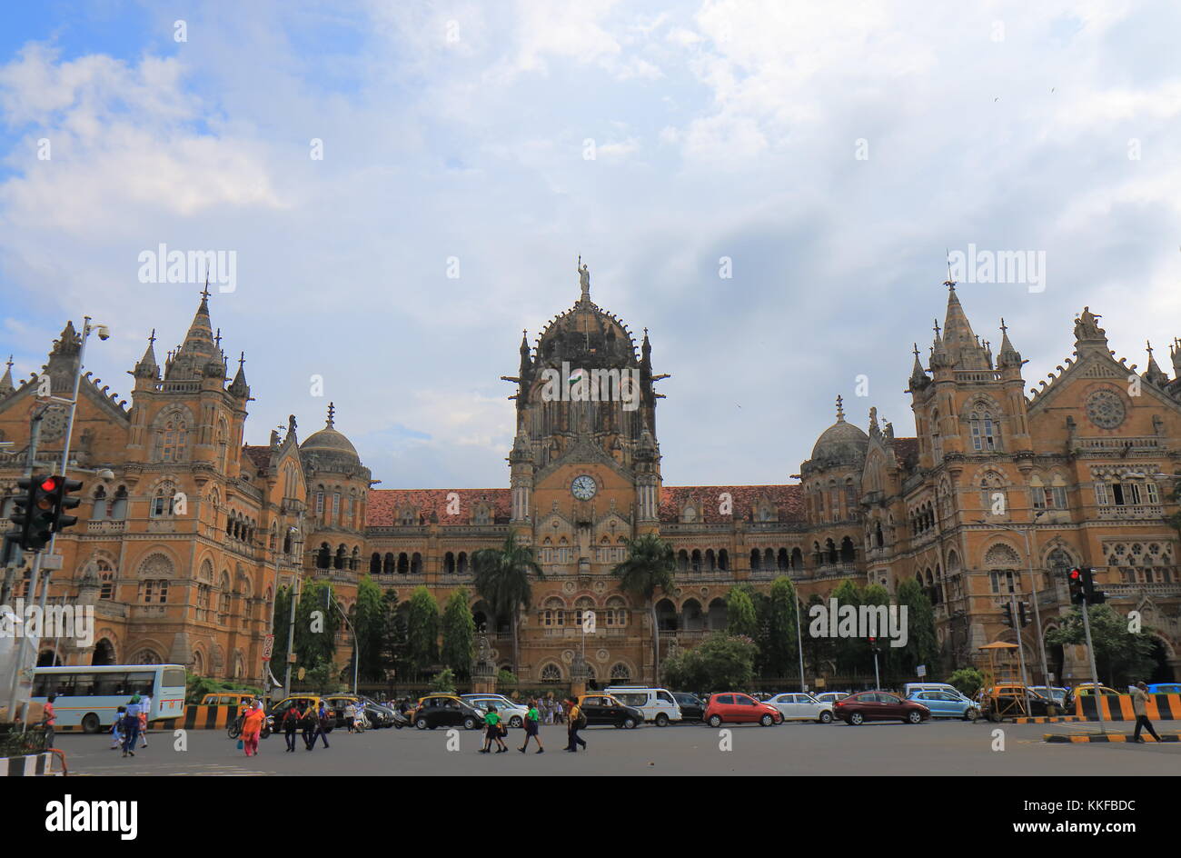Mumbai CST train station historical architecture Mumbai India Stock ...