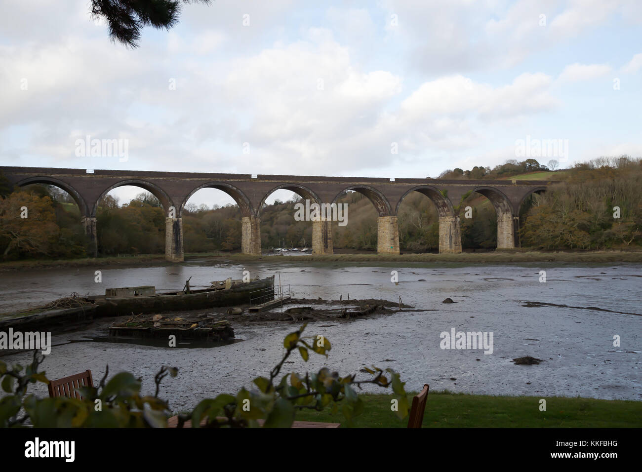 Train Viaduct bridge in Devon Stock Photo - Alamy
