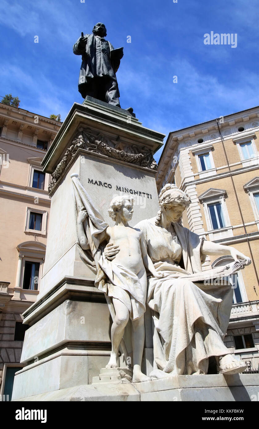 Statue Marco Minghetti in Corso Vittorio Emanuele II, Rome, Italy Stock ...