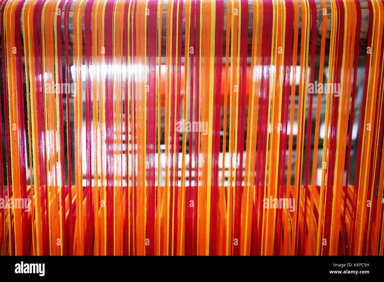 Colored weaving yarn Stock Photo - Alamy
