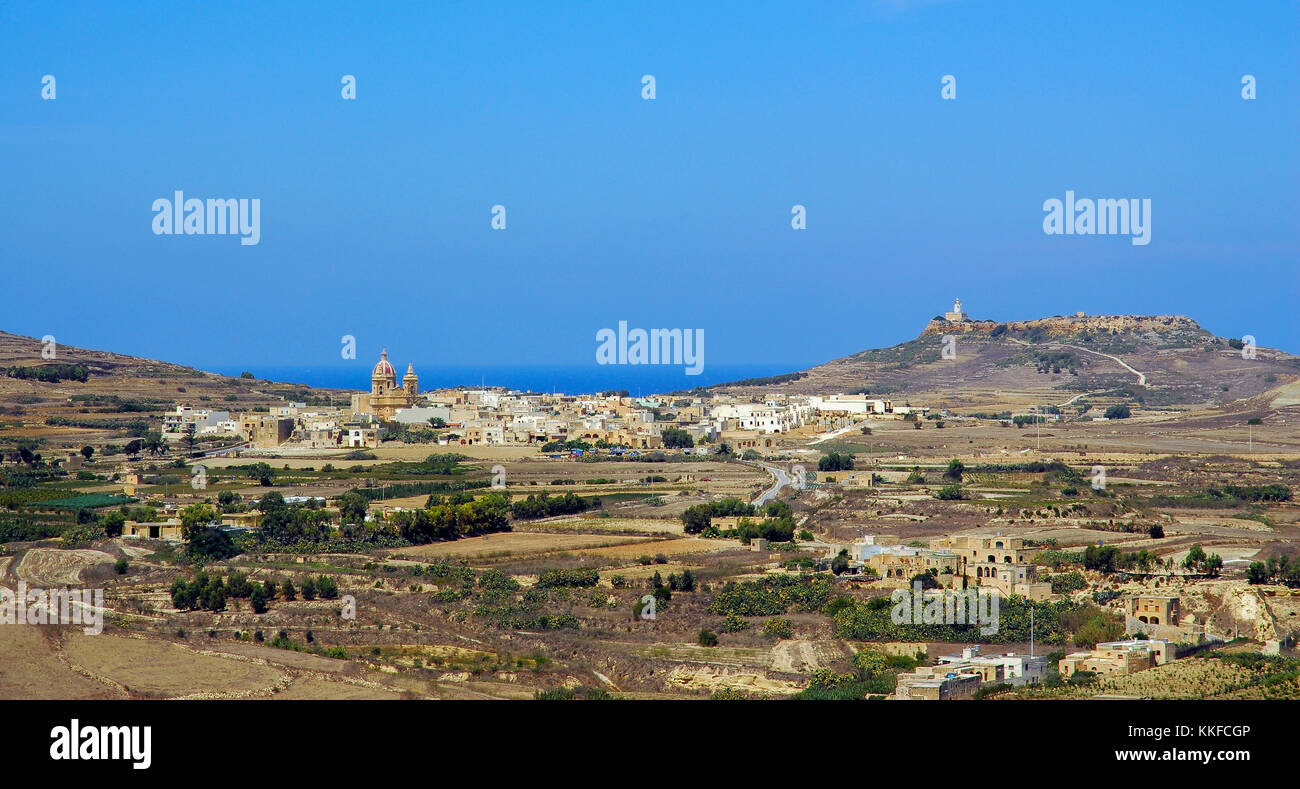 MALTA-SEPTEMBER 2:View of the little town of Xaghra,Gozo island,Malta ...