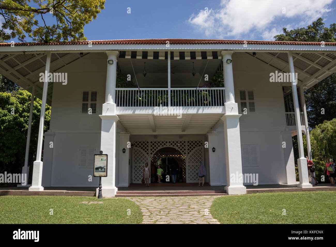 Burkill Hall at the National Orchid Gardens in Singapore, a popular ...