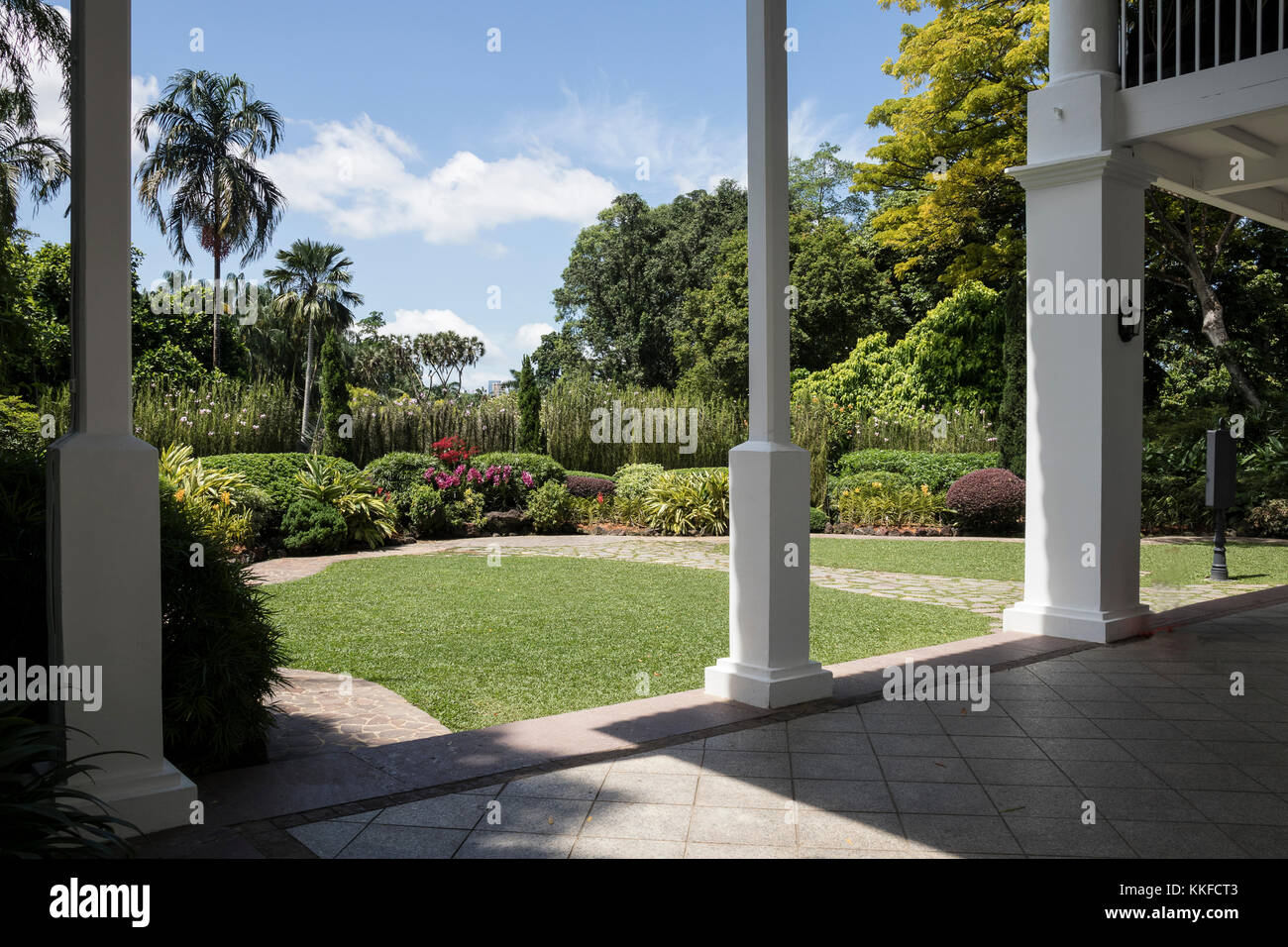 Burkill Hall at the National Orchid Gardens in Singapore, a popular ...
