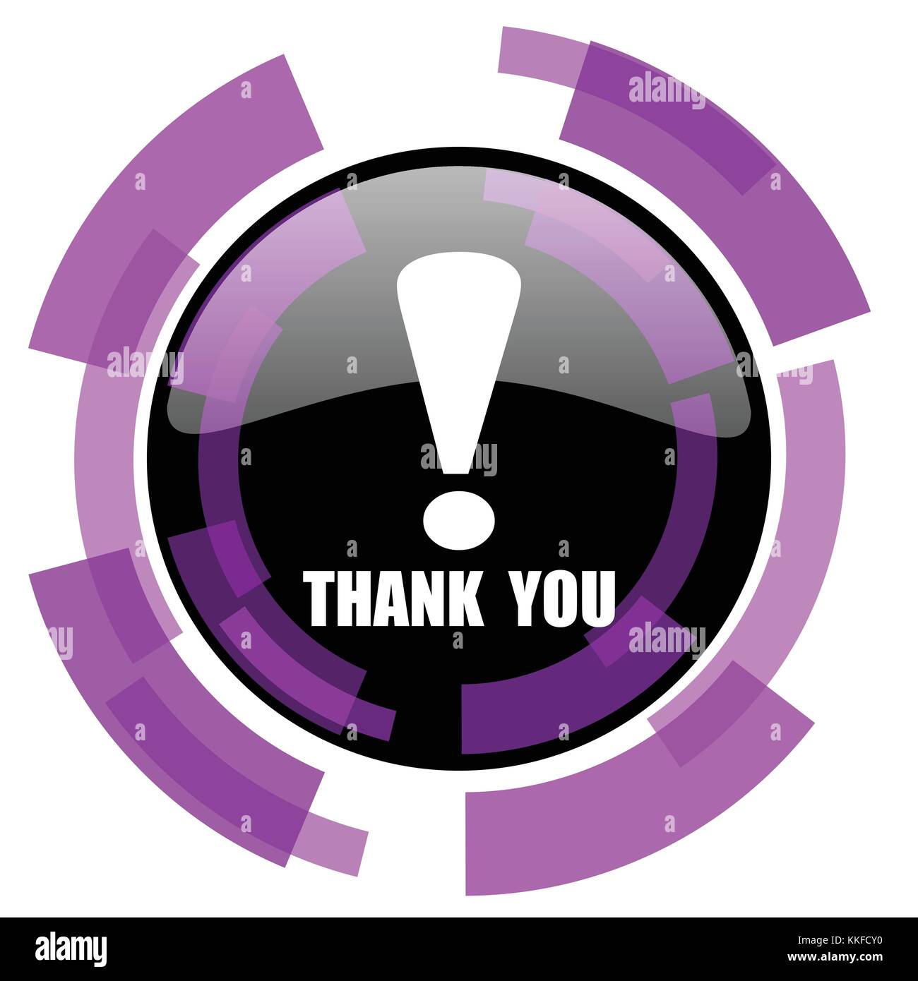Thank you pink violet modern design vector web and smartphone icon ...