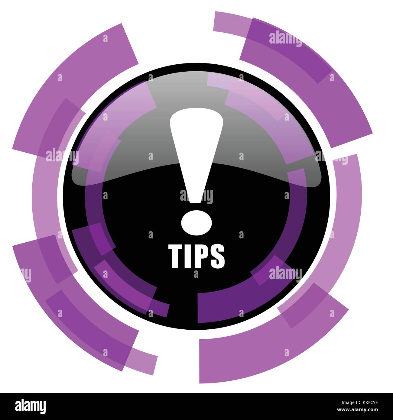 Tips pink violet modern design vector web and smartphone icon. Round ...