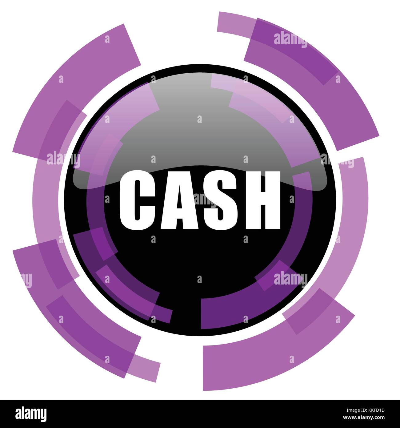 Cash pink violet modern design vector web and smartphone icon. Round ...