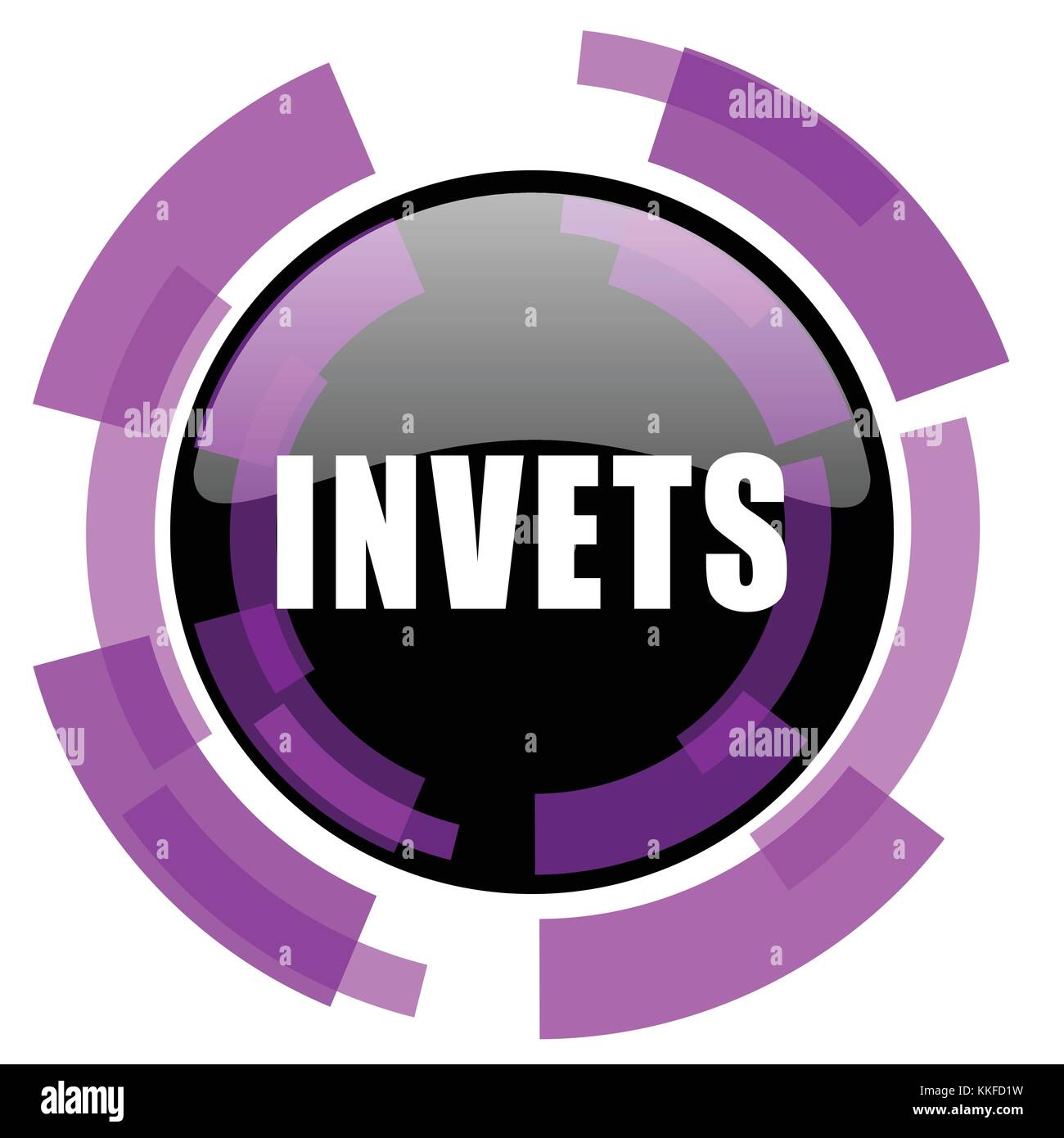 Invest pink violet modern design vector web and smartphone icon. Round ...