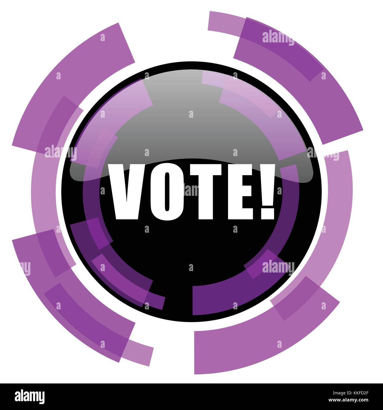 Vote pink violet modern design vector web and smartphone icon. Round ...