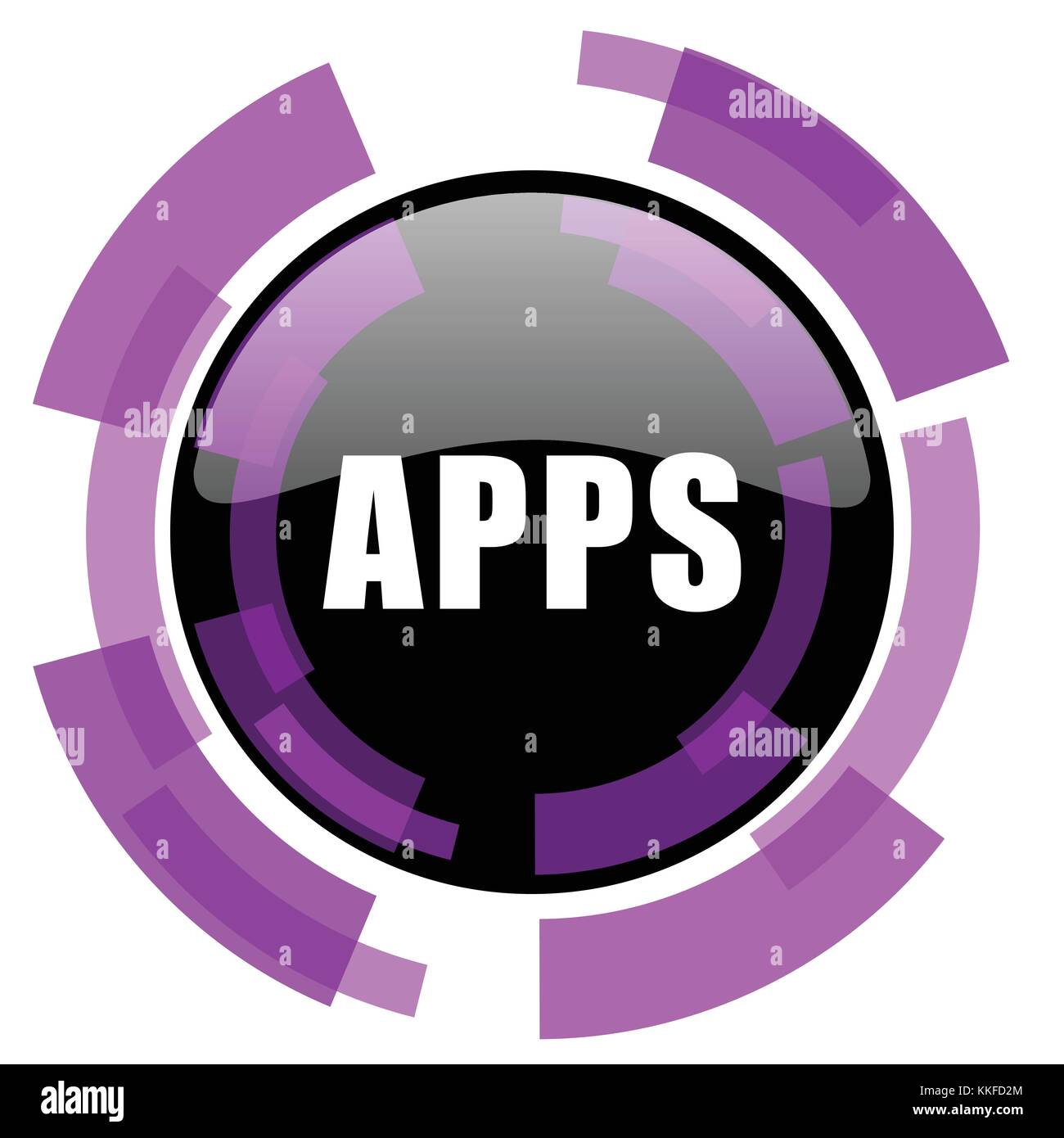 Apps pink violet modern design vector web and smartphone icon. Round ...