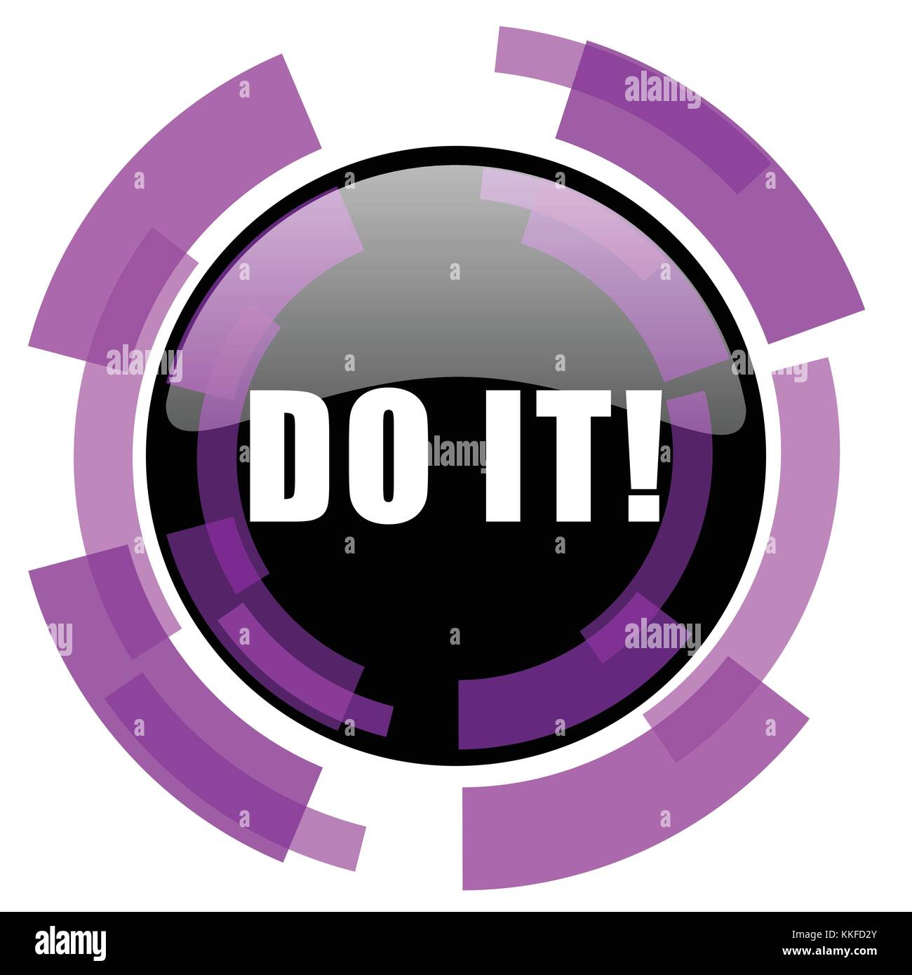 Do it pink violet modern design vector web and smartphone icon. Round ...