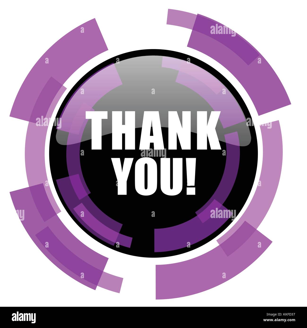 Thank you pink violet modern design vector web and smartphone icon ...