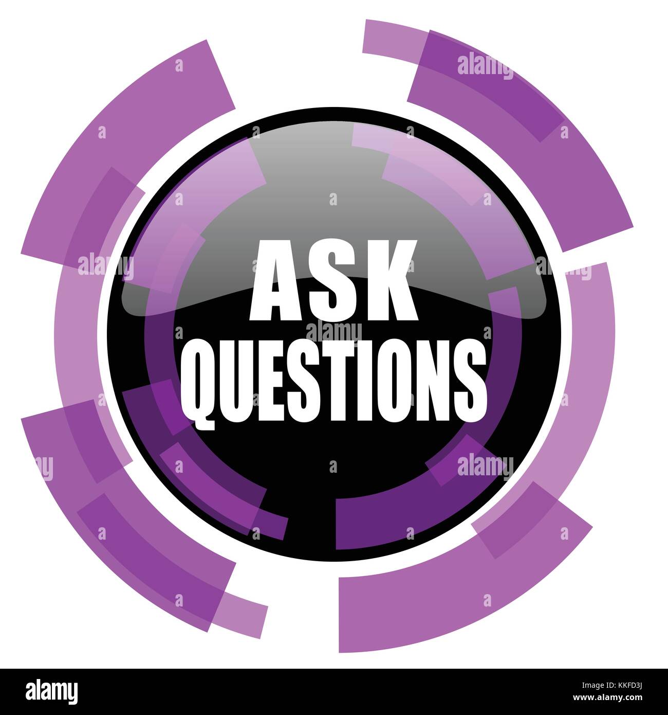 Ask questions pink violet modern design vector web and smartphone icon ...