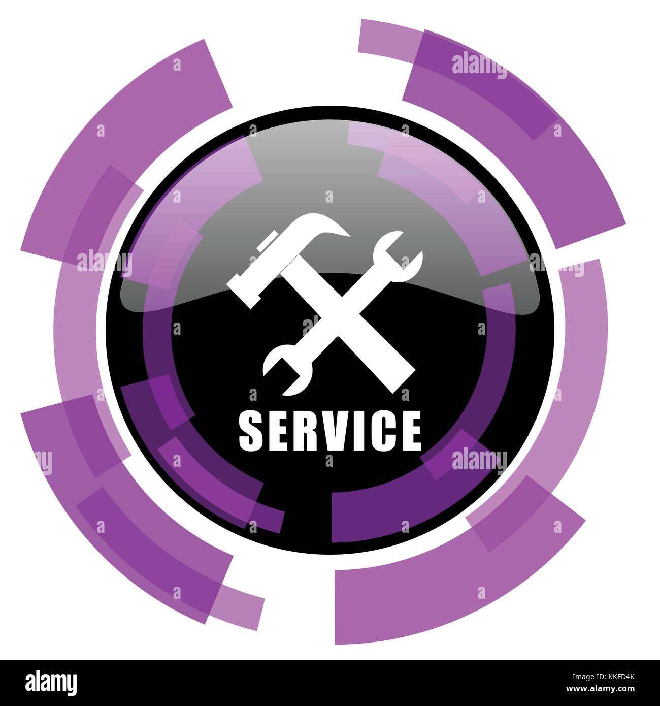 Service pink violet modern design vector web and smartphone icon. Round ...