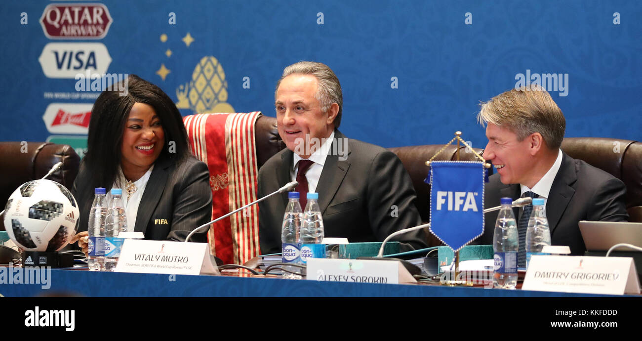 FIFA Secretary General Fatma Samoura and Vitaly Mutko, president of the ...