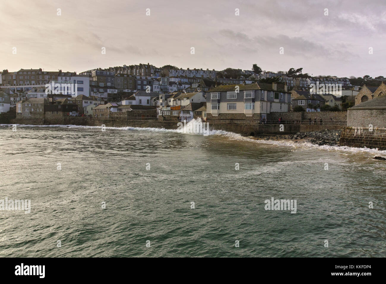 As the tide rolls in at St Ives a heavy storm is fore cast to hit the ...