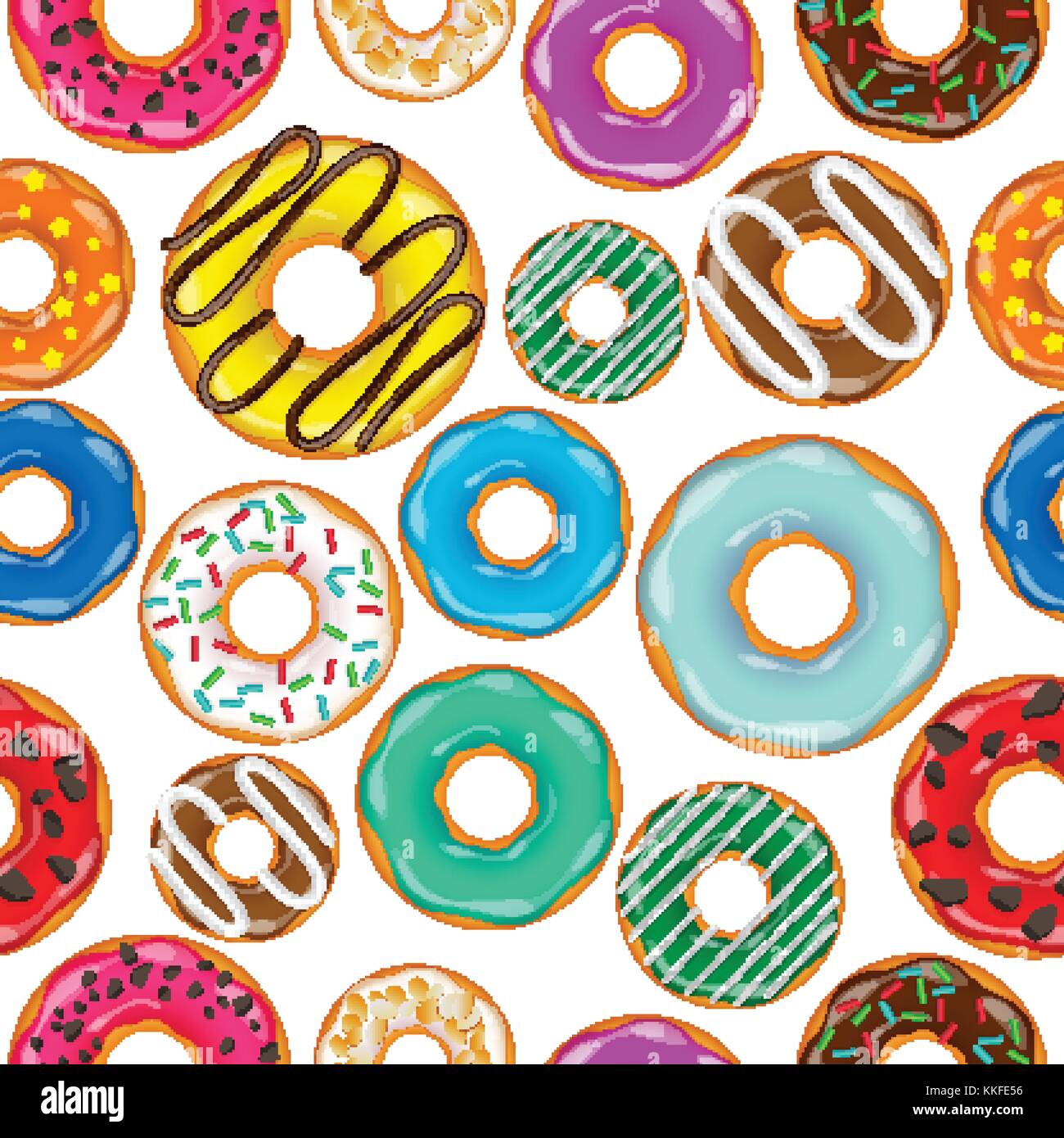 Donut, begel with cream. Seamless. Cookies,cookie cake set. Sweet ...