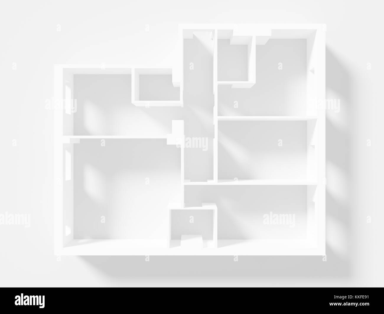 Paper Model Of Apartment, floor plan Stock Photo - Alamy