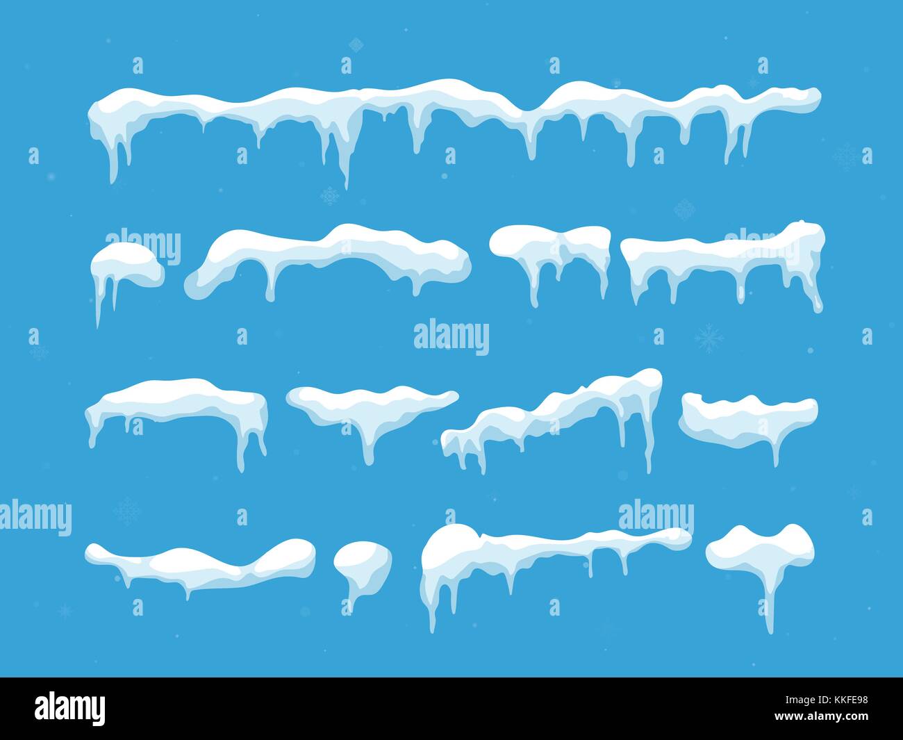 Snow, ice cap. Snowfall with snowflakes. Winter season. Isolated on ...