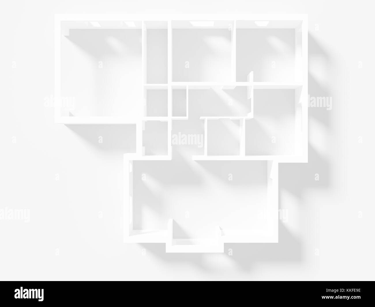 Paper Model Of Apartment, floor plan Stock Photo - Alamy